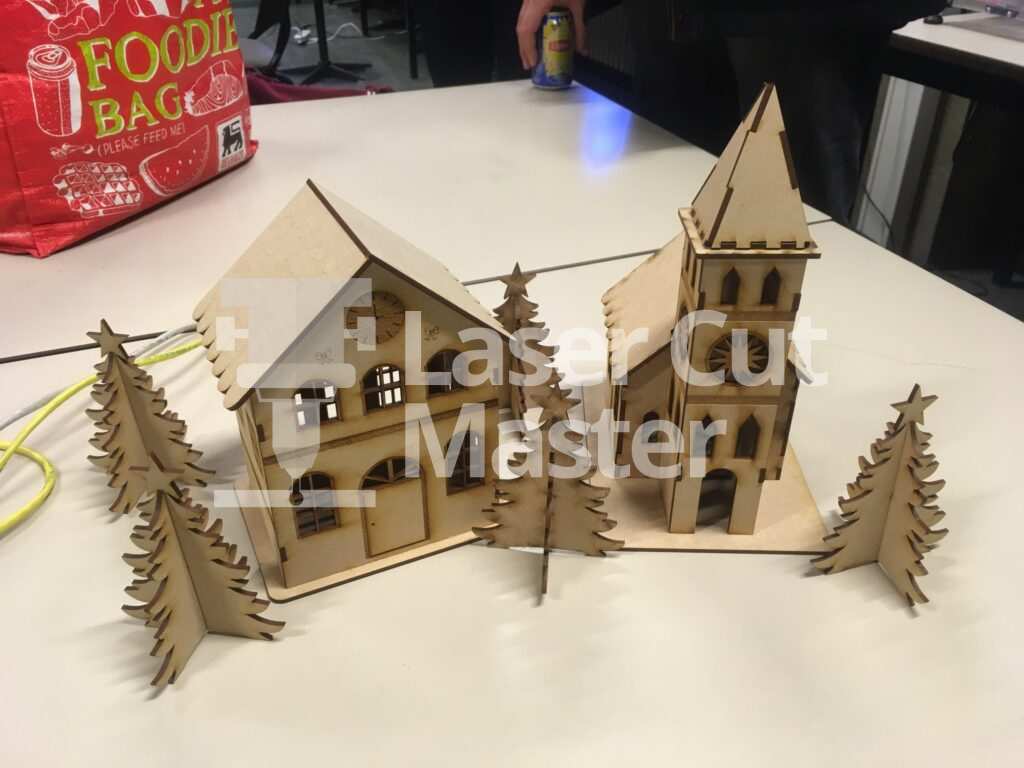 Christmas House Laser Cut File - Laser Cut Master