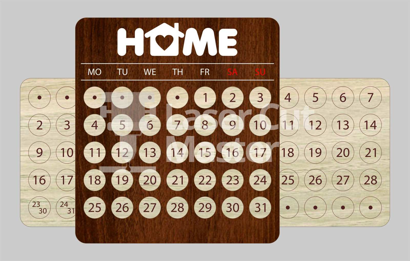 Calendar 2 Laser Cut File | Laser Cut Master