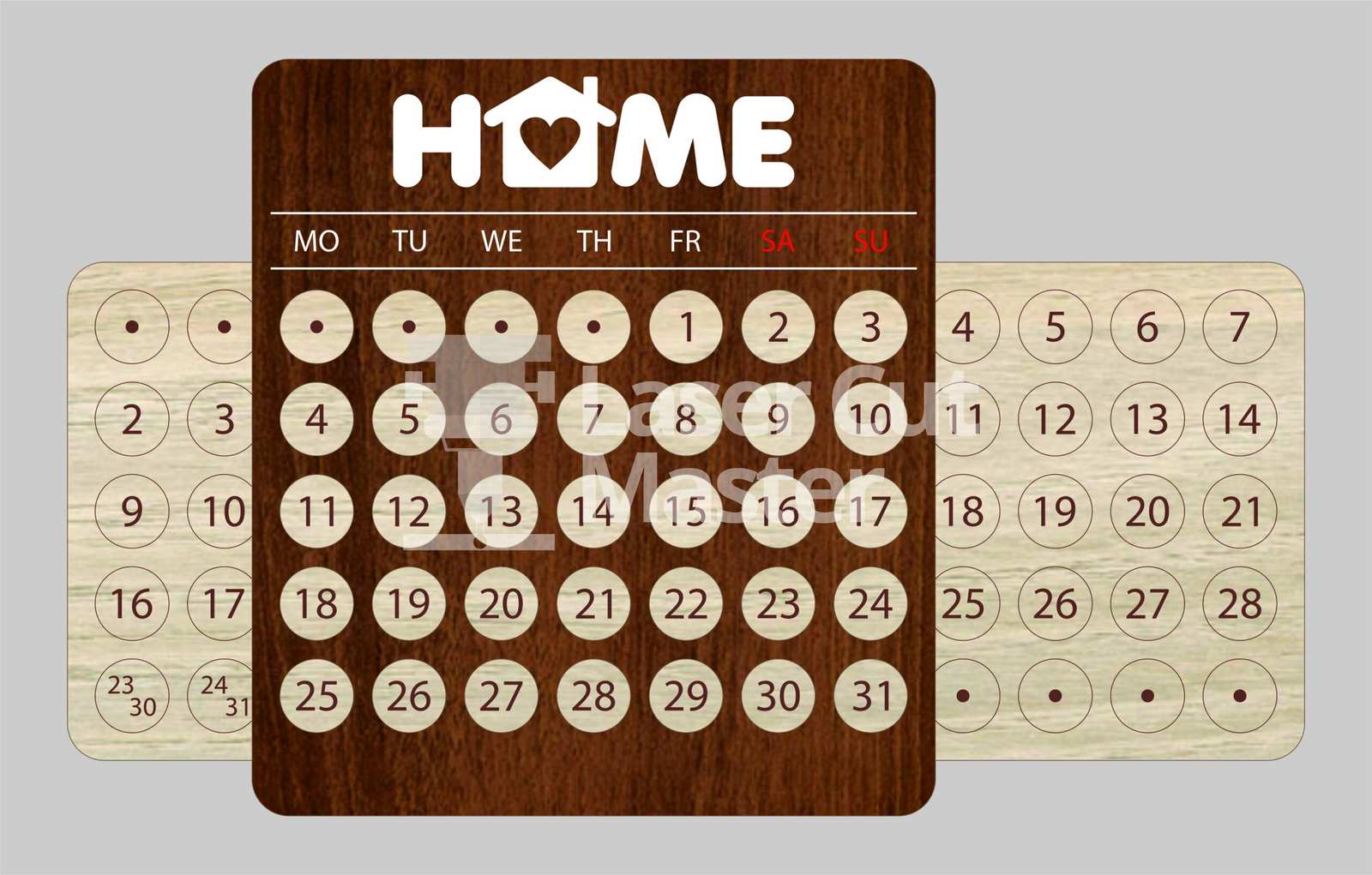 Calendar 2 Laser Cut File | Laser Cut Master