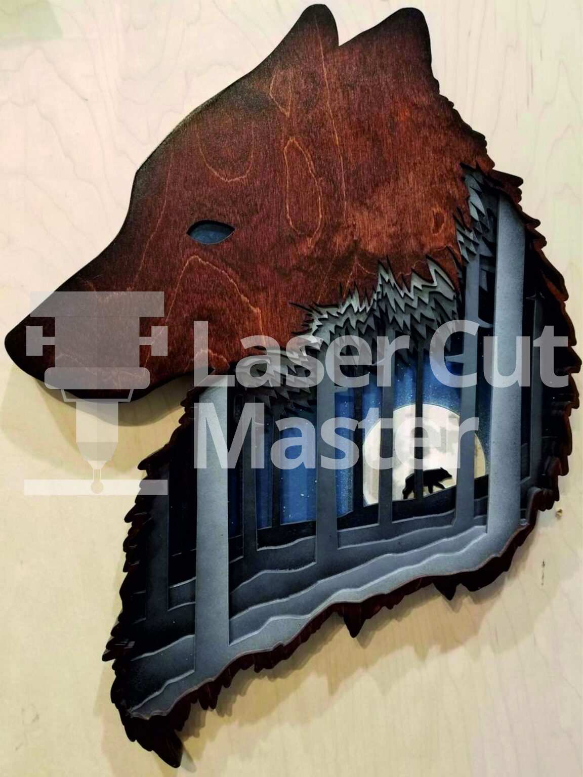 Wolf picture Laser Cut File | Laser Cut Master