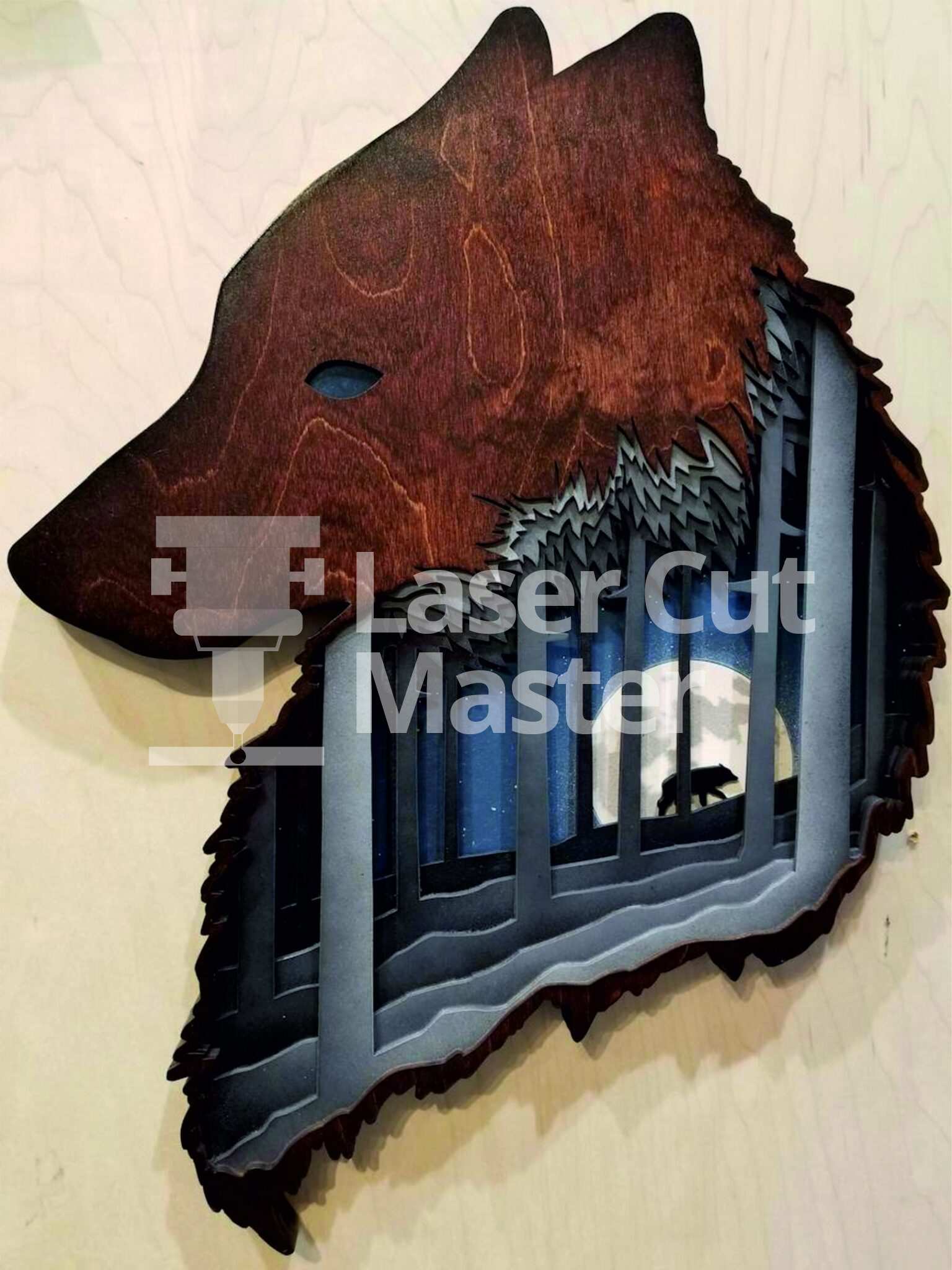 Wolf picture Laser Cut File | Laser Cut Master