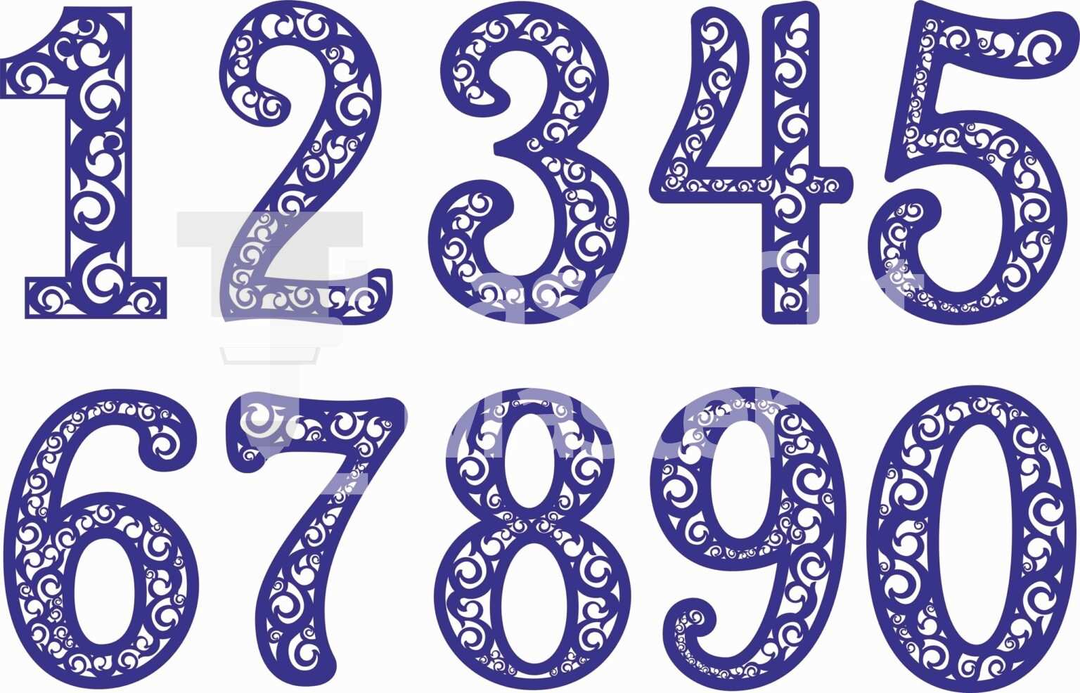 Simple numbers Laser Cut File | Laser Cut Master