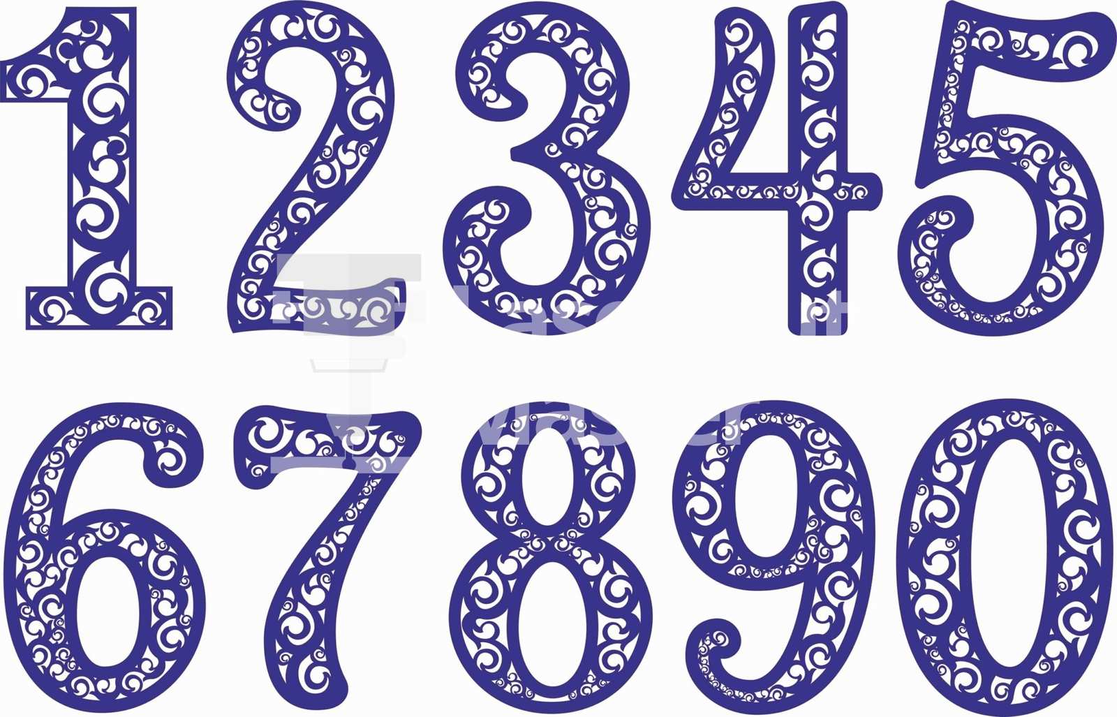 Simple numbers Laser Cut File | Laser Cut Master
