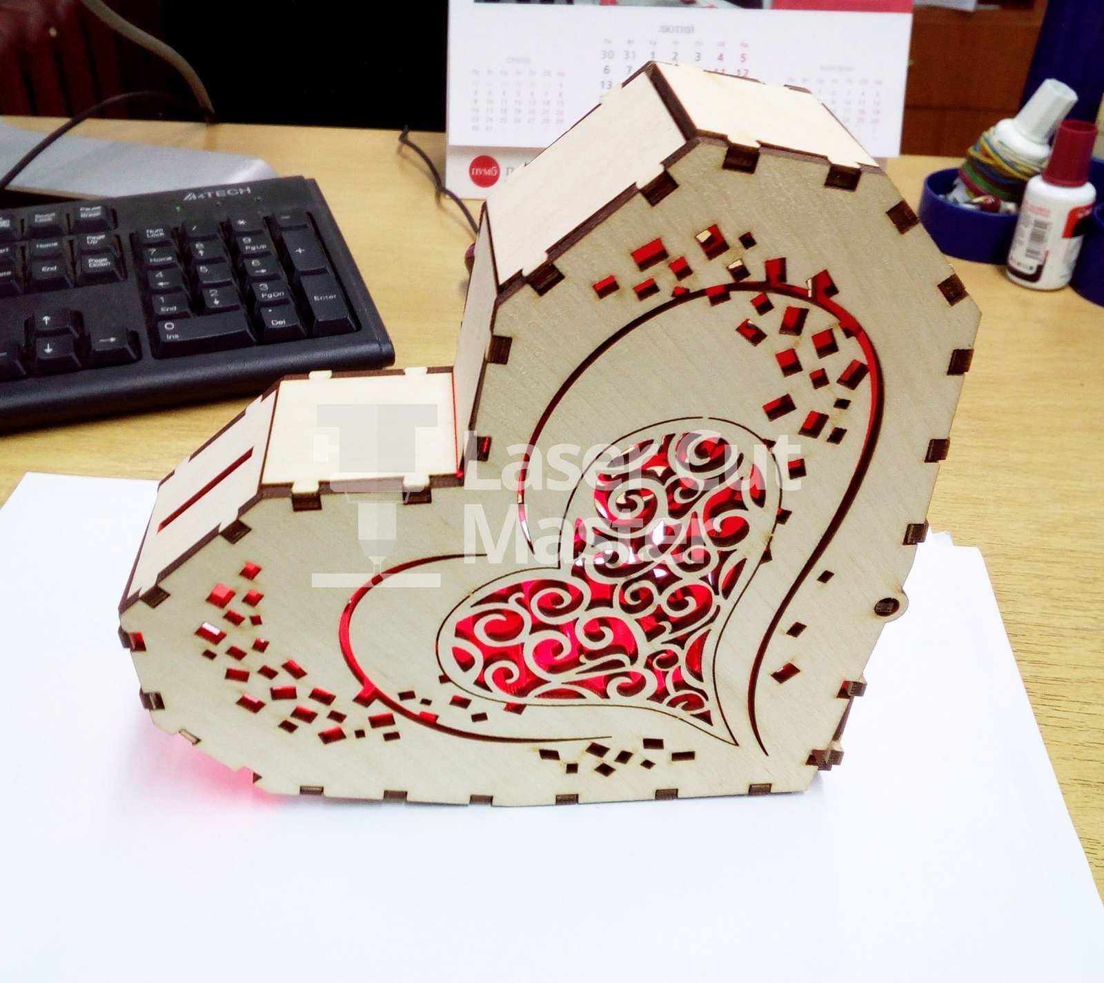 Piggy bank heart Laser Cut File | Laser Cut Master